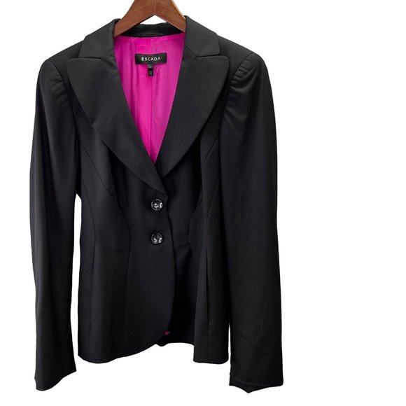 Escada | Jackets & Coats | Escada Wool Blend Blazer Jacket Size 36 Us S ...